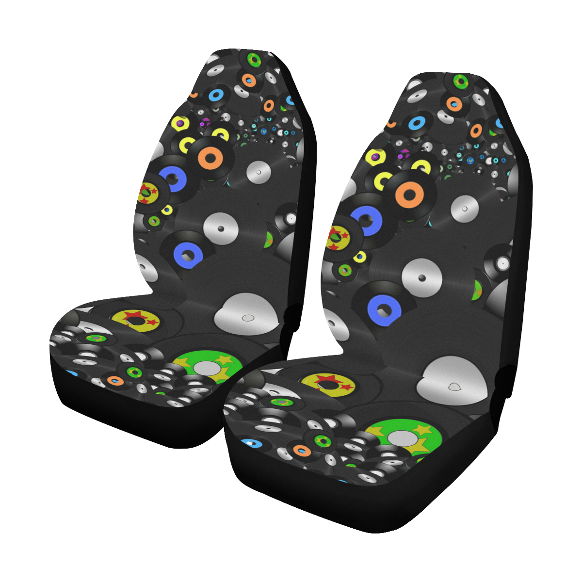 Forever Vinyl Records 45s & LP Records Car Seat Covers (Set of 2) | ID ...