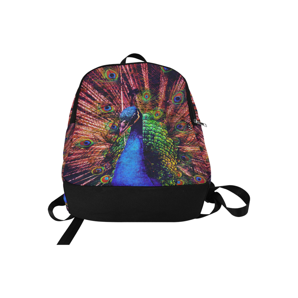 Impressionist Peacock Fabric Backpack for Adult (Model 1659) | ID: D3268617