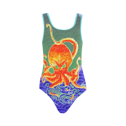The Lowest of Low Japanese Angry Octopus Vest One Piece Swimsuit (Model ...