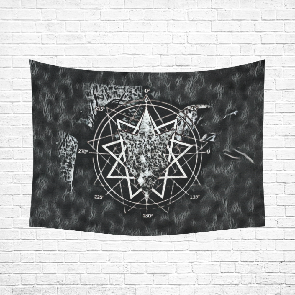 Chaos Magick Void Circle Black Light Cotton Linen Wall Tapestry 80"x 60 ...