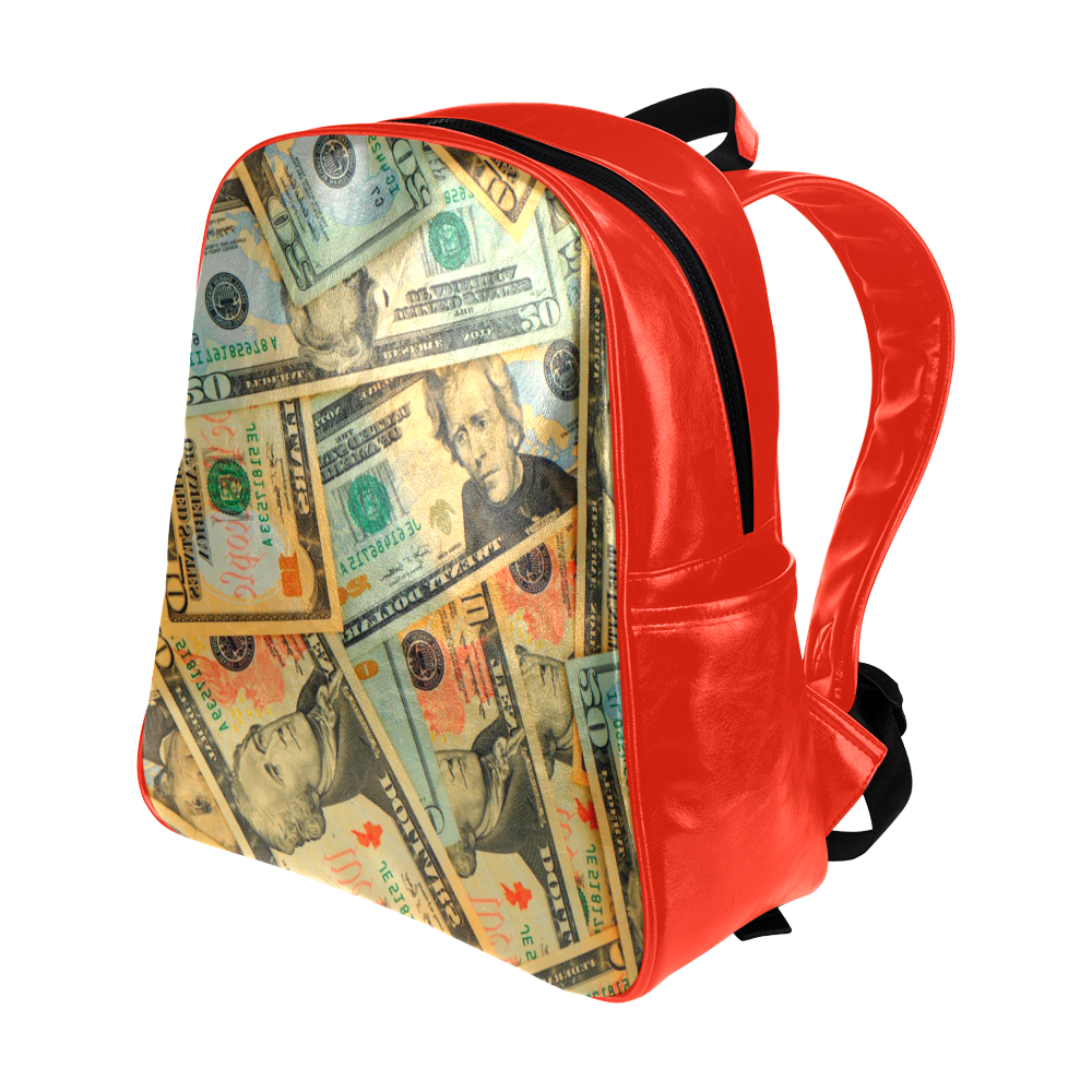 US DOLLARS 2 Multi-Pockets Backpack (Model 1636) | ID: D2959231