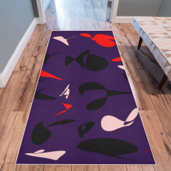 Diagonal Green/Black Abstract Area Rug 9'6''x3'3'' | ID: D1858289