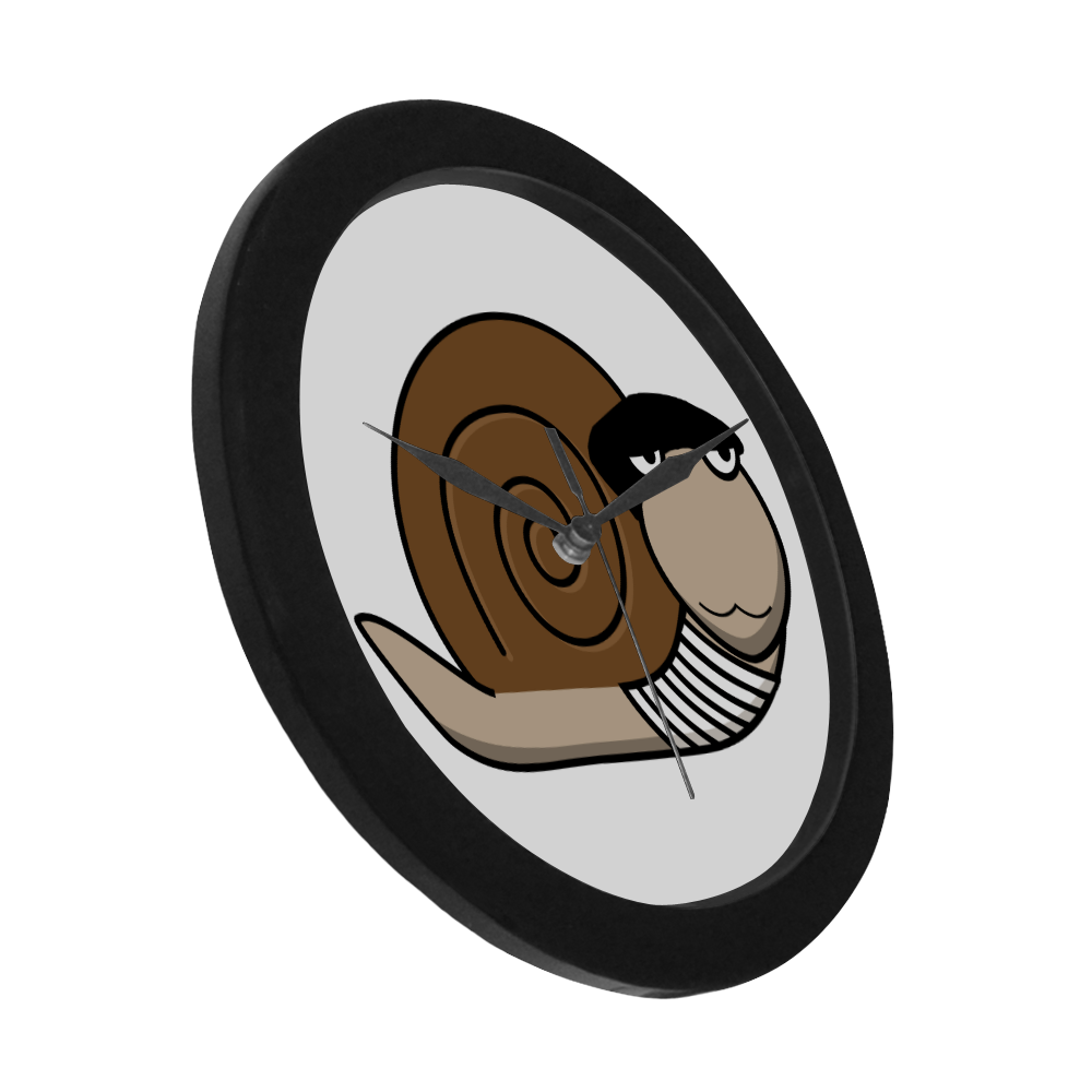 Escargot ~ French Snail Circular Plastic Wall clock | ID: D2435283
