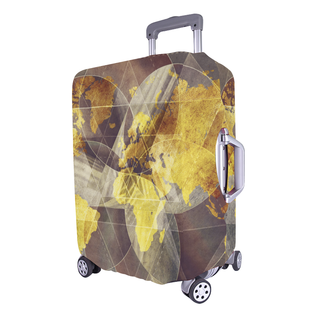 world map #map #worldmap Luggage Cover/Large 26"-28" | ID: D3750840