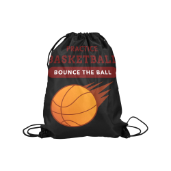 Basketball And Hoop Medium Drawstring Bag Model 1604 (Twin Sides) 13.8 ...