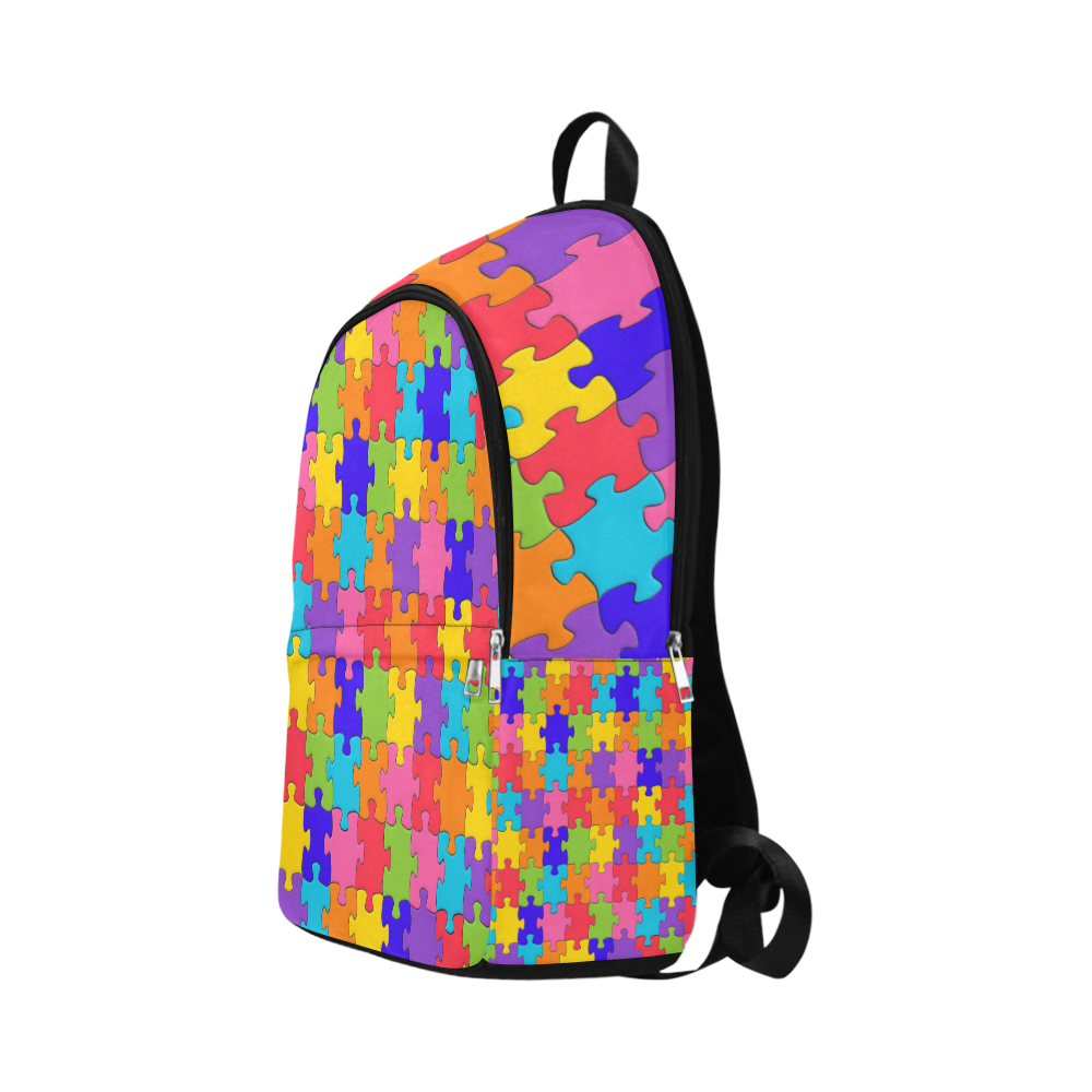 Rainbow Jigsaw Puzzle Fabric Backpack for Adult (Model 1659) | ID: D3827336