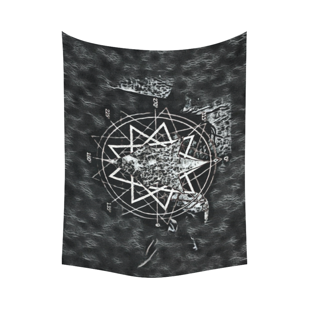 Chaos Magick Void Circle Black Light Cotton Linen Wall Tapestry 80"x 60 ...