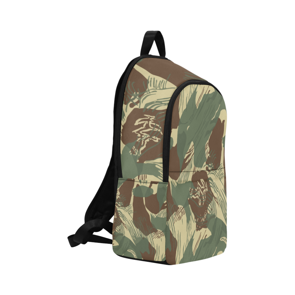 Rhodesian Brushstrokes Camouflage Fabric Backpack for Adult (Model 1659 ...