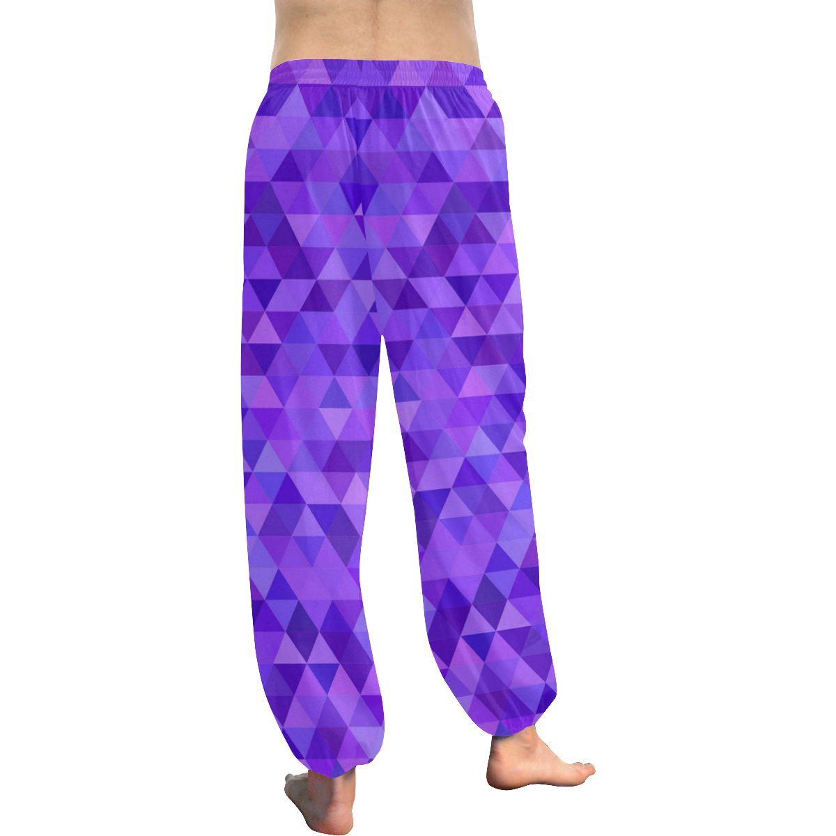 Purple Triangles Women's All Over Print Harem Pants (Model L18) | ID ...
