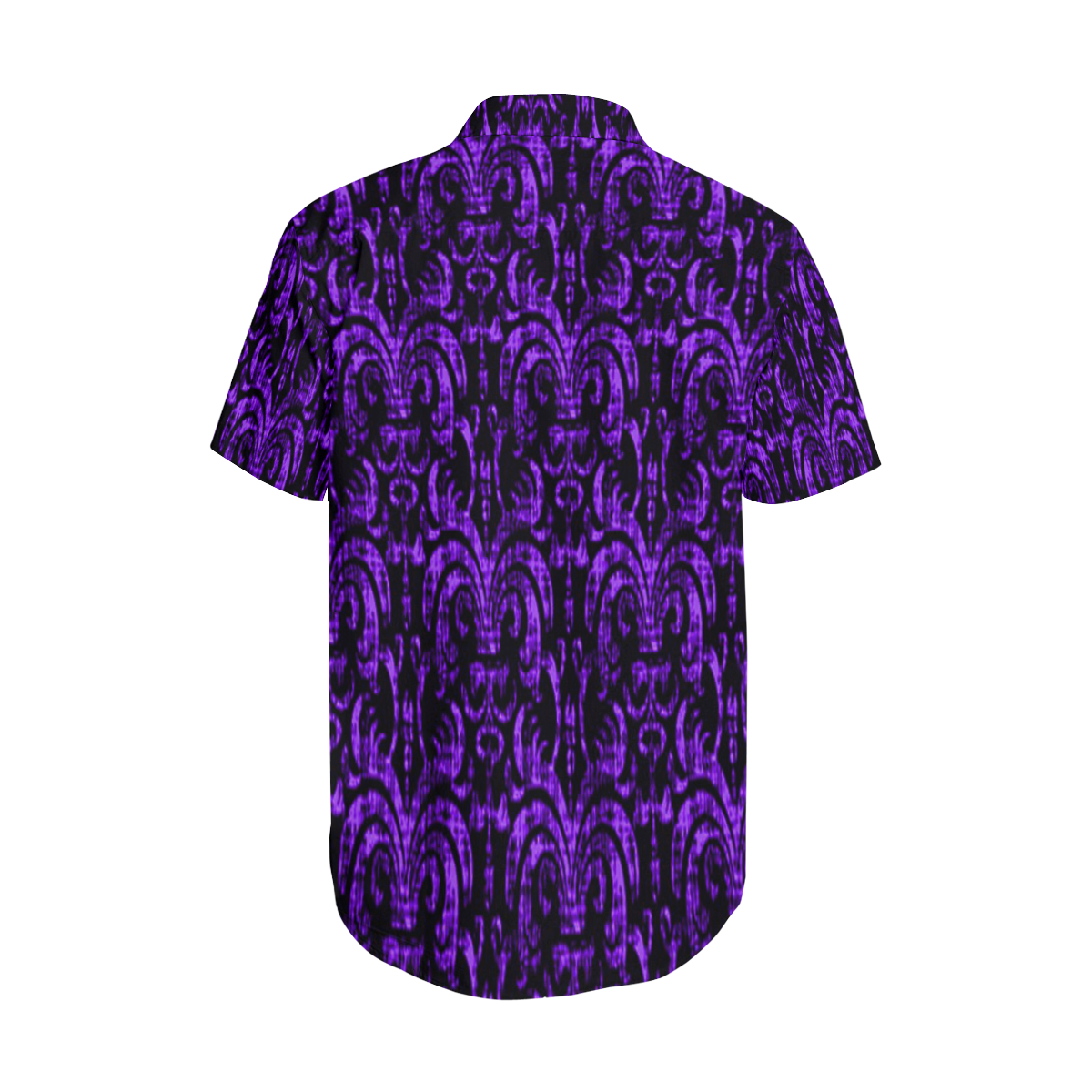 Gothic Purple Devil Fade Satin Dress Shirt Men's Short Sleeve Shirt ...
