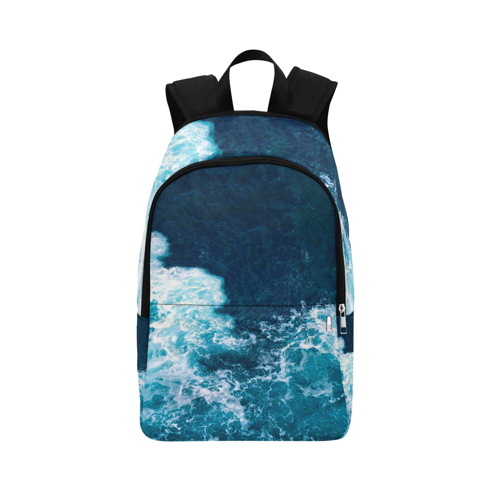Woke Ocean Waves Fabric Backpack for Adult (Model 1659) | ID: D5150038