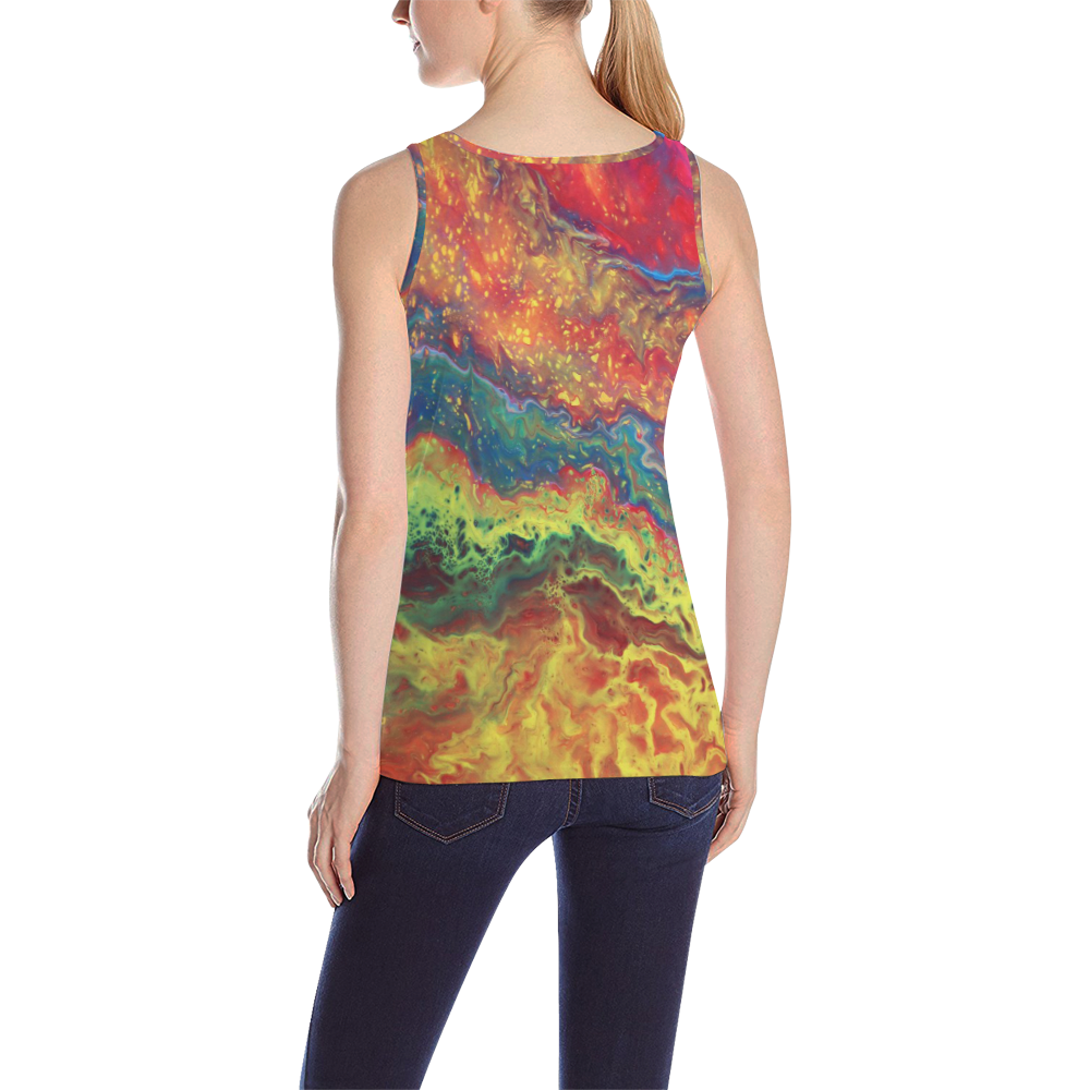 Powerful All Over Print Tank Top for Women (Model T43) | ID: D2701116