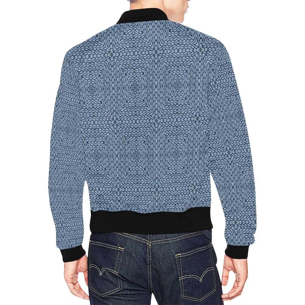 DENIM 2 All Over Print Bomber Jacket for Men (Model H19) | ID: D3112101