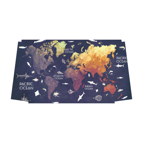 ocean world map bag Classic Travel Bag (Model 1643) Remake | ID: D2671297