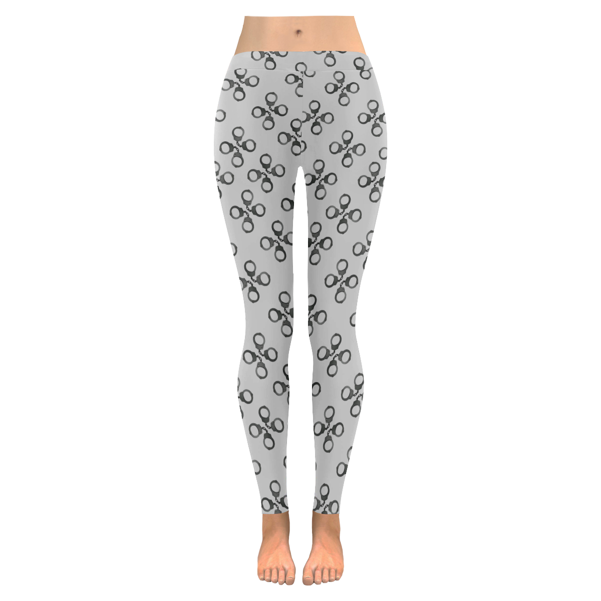handcuffs Women's Low Rise Leggings (Invisible Stitch) (Model L05) | ID ...