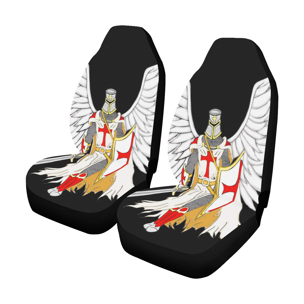 Knights Templar Angel Car Seat Covers (Set of 2) | ID: D3007158