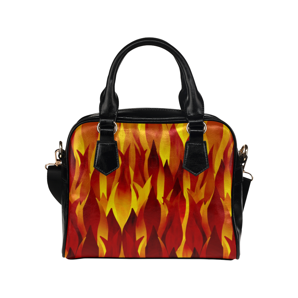 Hot Fire and Flames Illustration Shoulder Handbag (Model 1634) | ID ...
