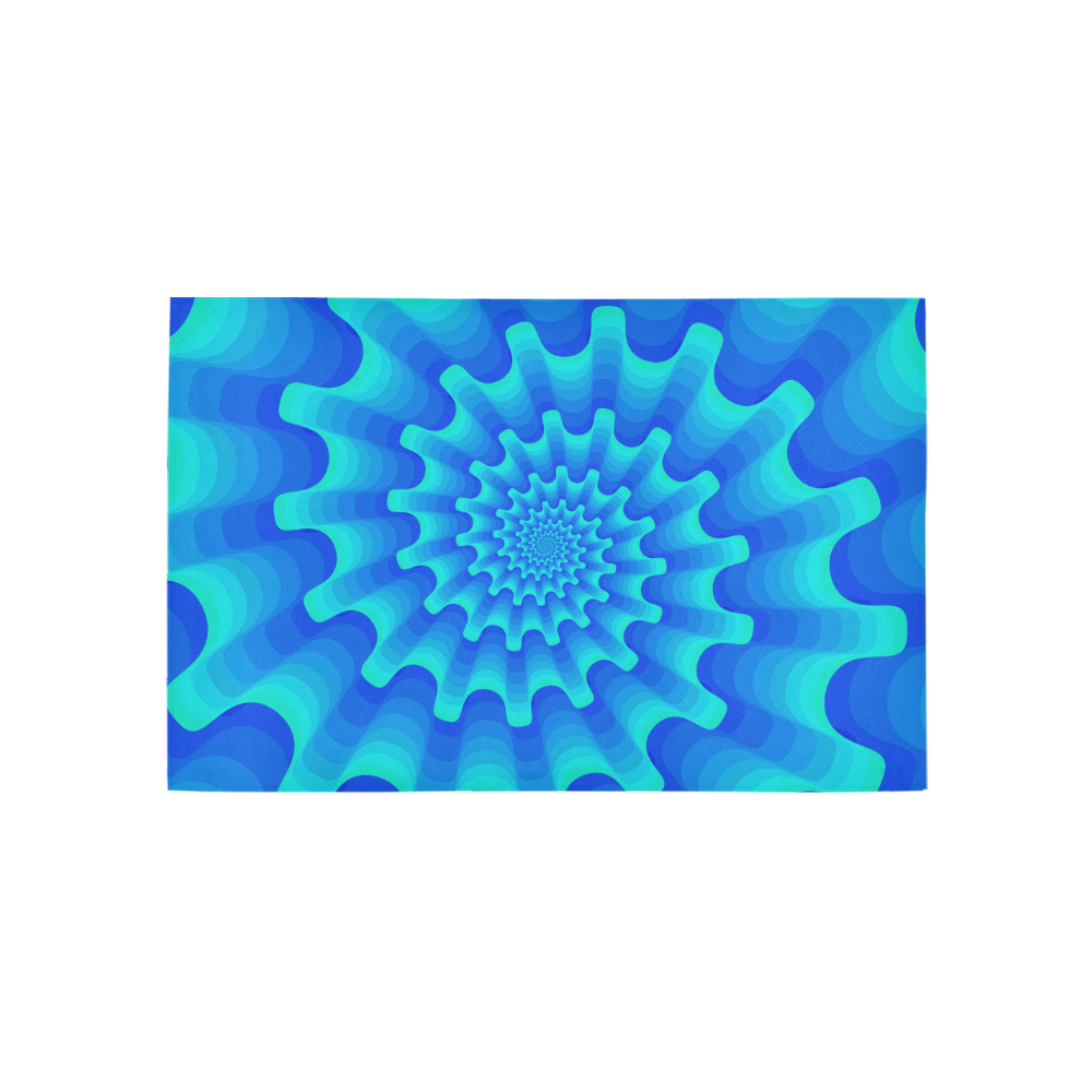 Shell spiral royal blue Area Rug 5'x3'3'' | ID: D2515632