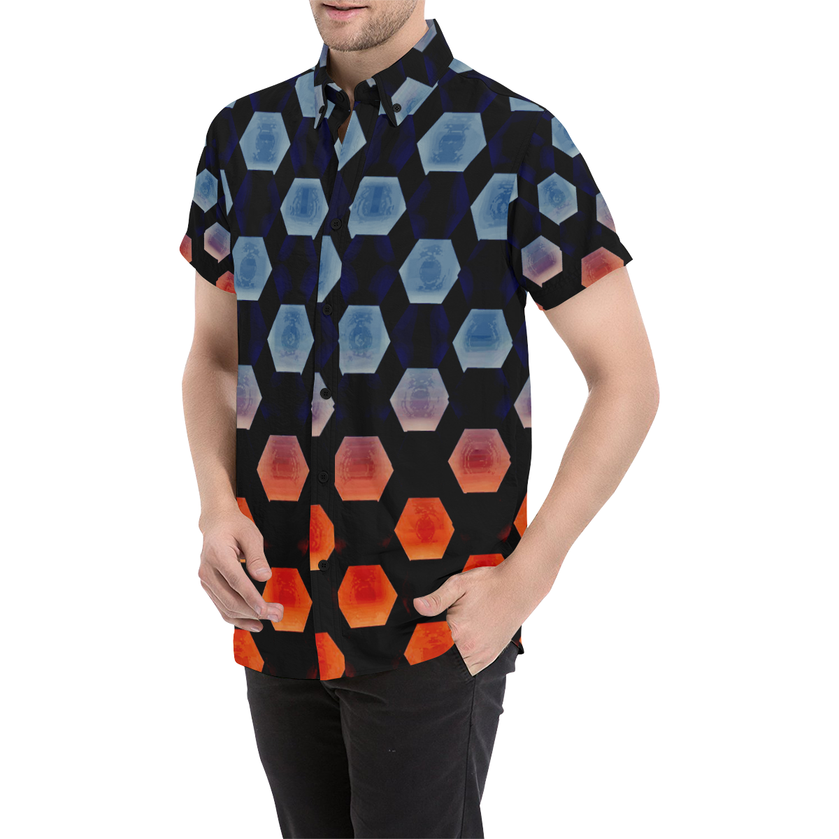 Blue and Orange Octagon Design By Me by Doris Clay-Kersey Men's All ...