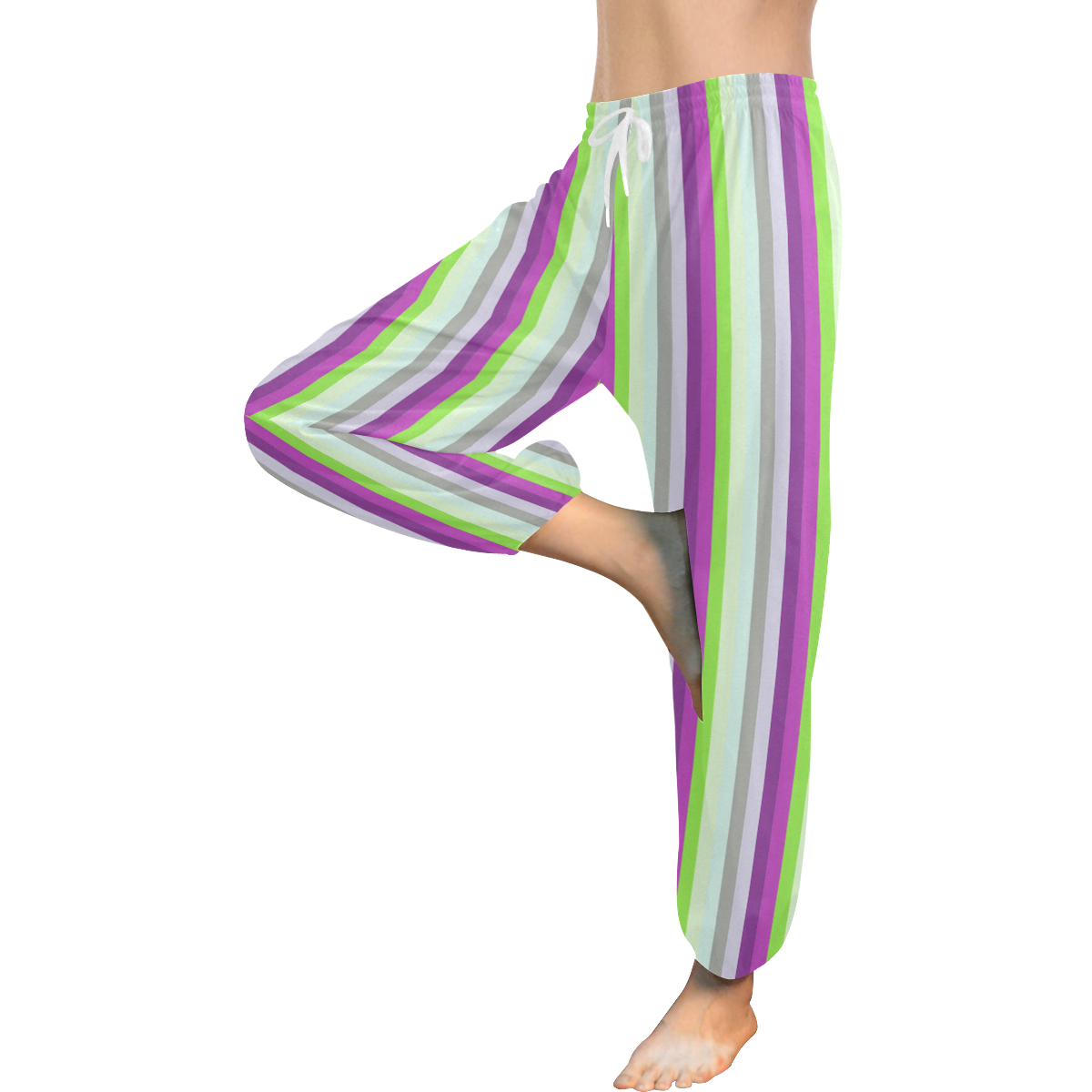 Fun Stripes 4 Women's All Over Print Harem Pants (Model L18) | ID: D2814414