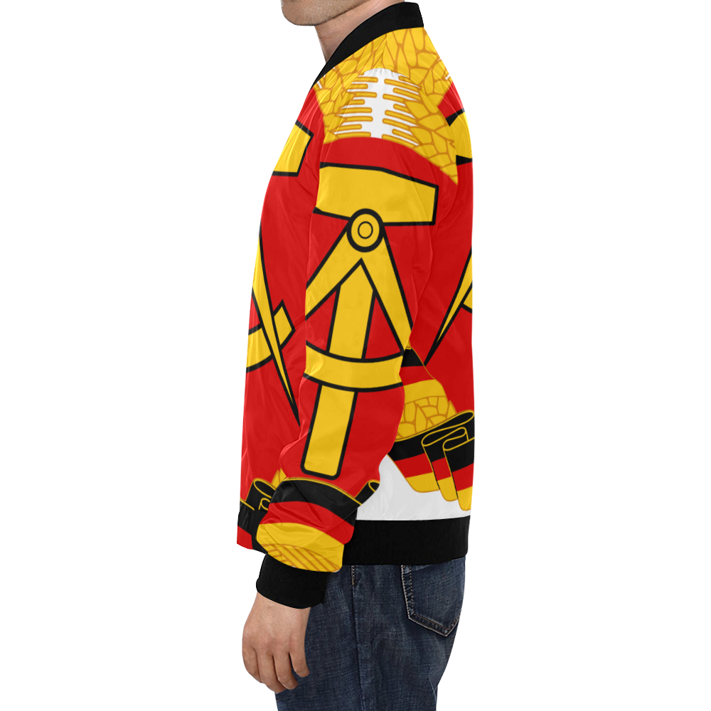 GDR EMBLEM All Over Print Bomber Jacket for Men/Large Size (Model H19 ...