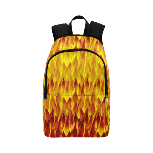 Hot Fire and Flames Illustration Fabric Backpack for Adult (Model 1659 ...
