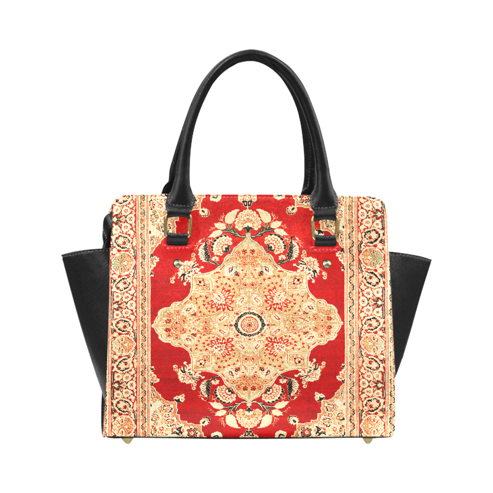 Persian Carpet Hadji Jallili Tabriz Red Gold Classic Shoulder Handbag ...