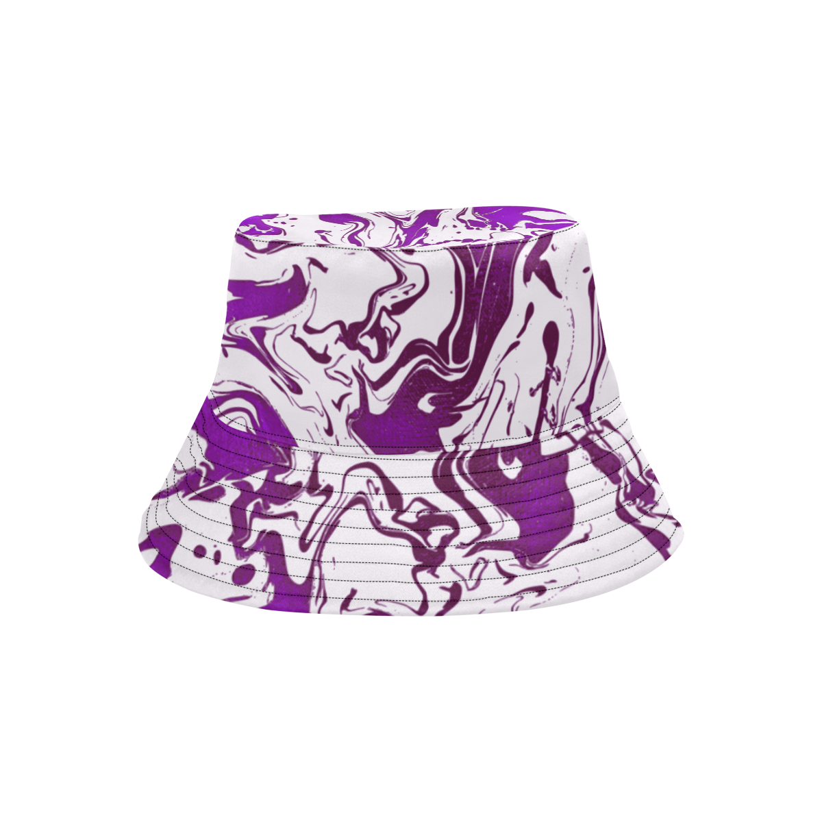 Plum - purple white swirl bucket hat diy All Over Print Bucket Hat | ID ...