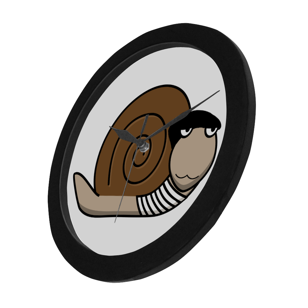 Escargot ~ French Snail Circular Plastic Wall clock | ID: D2435283