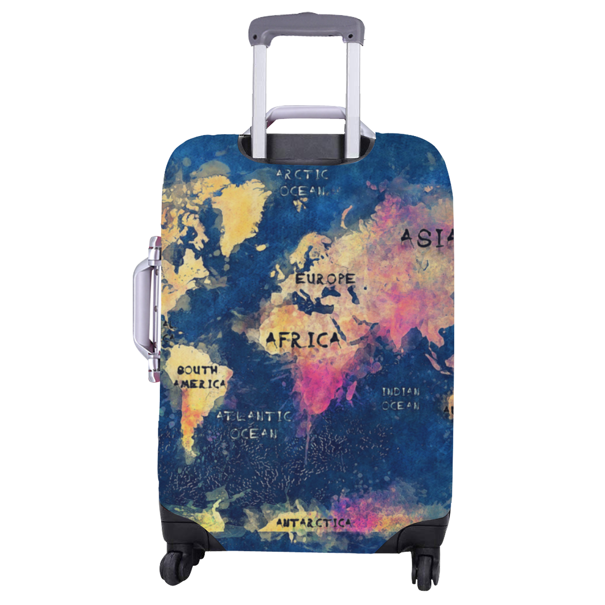 world map #map #worldmap Luggage Cover/Large 26"-28" | ID: D3750947
