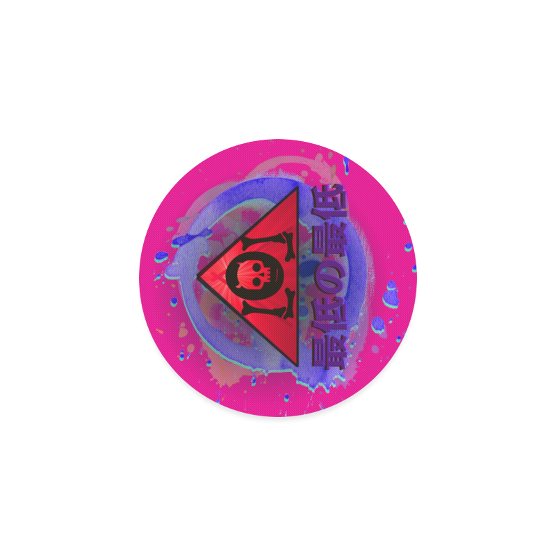 The Lowest of Low Japanese Triangle Skull Logo Round Coaster | ID: D3022968