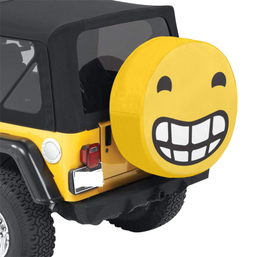 Redneck Smiley Face Emoji 34 Inch Spare Tire Cover | ID: D4367475