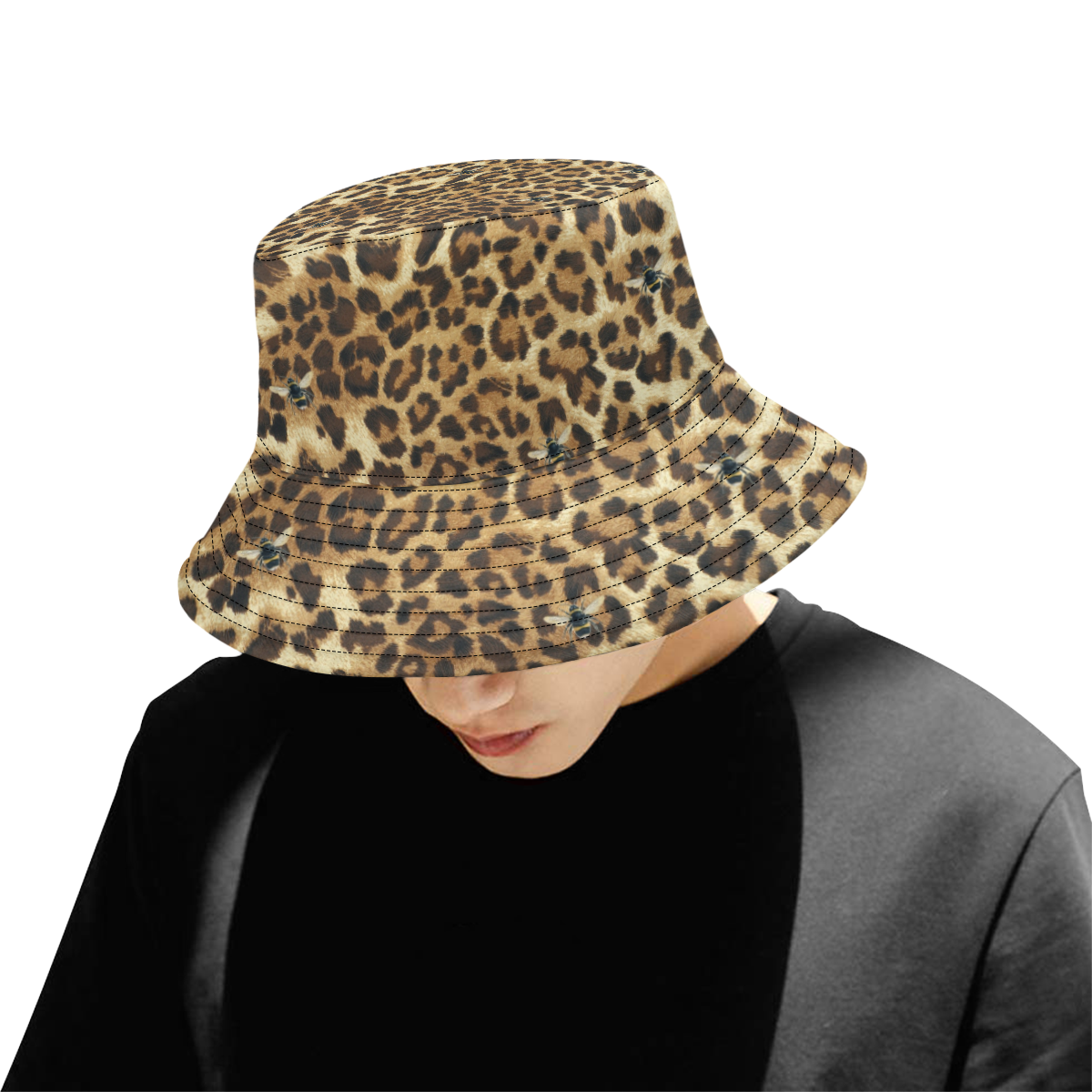 Buzz Leopard All Over Print Bucket Hat for Men | ID: D3747216