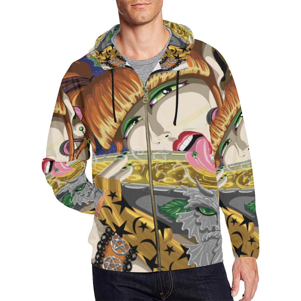Cassandra's Elixir Hoodie All Over Print Full Zip Hoodie for Men (Model ...