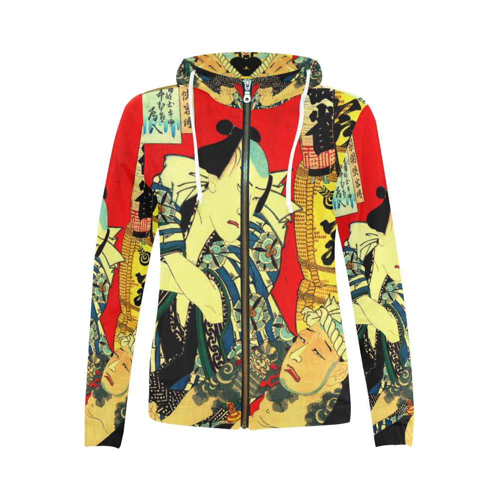 ACTORS All Over Print Full Zip Hoodie for Women (Model H14) | ID: D3118431