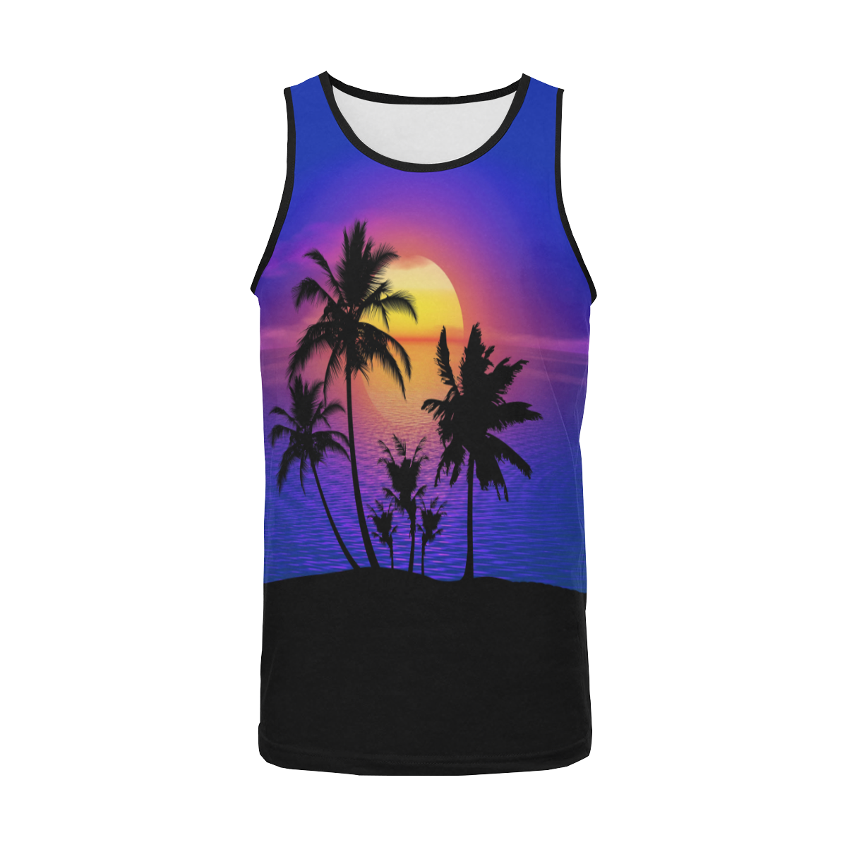 Tropical Sunset Palm Trees Men's All Over Print Tank Top (Model T57 ...