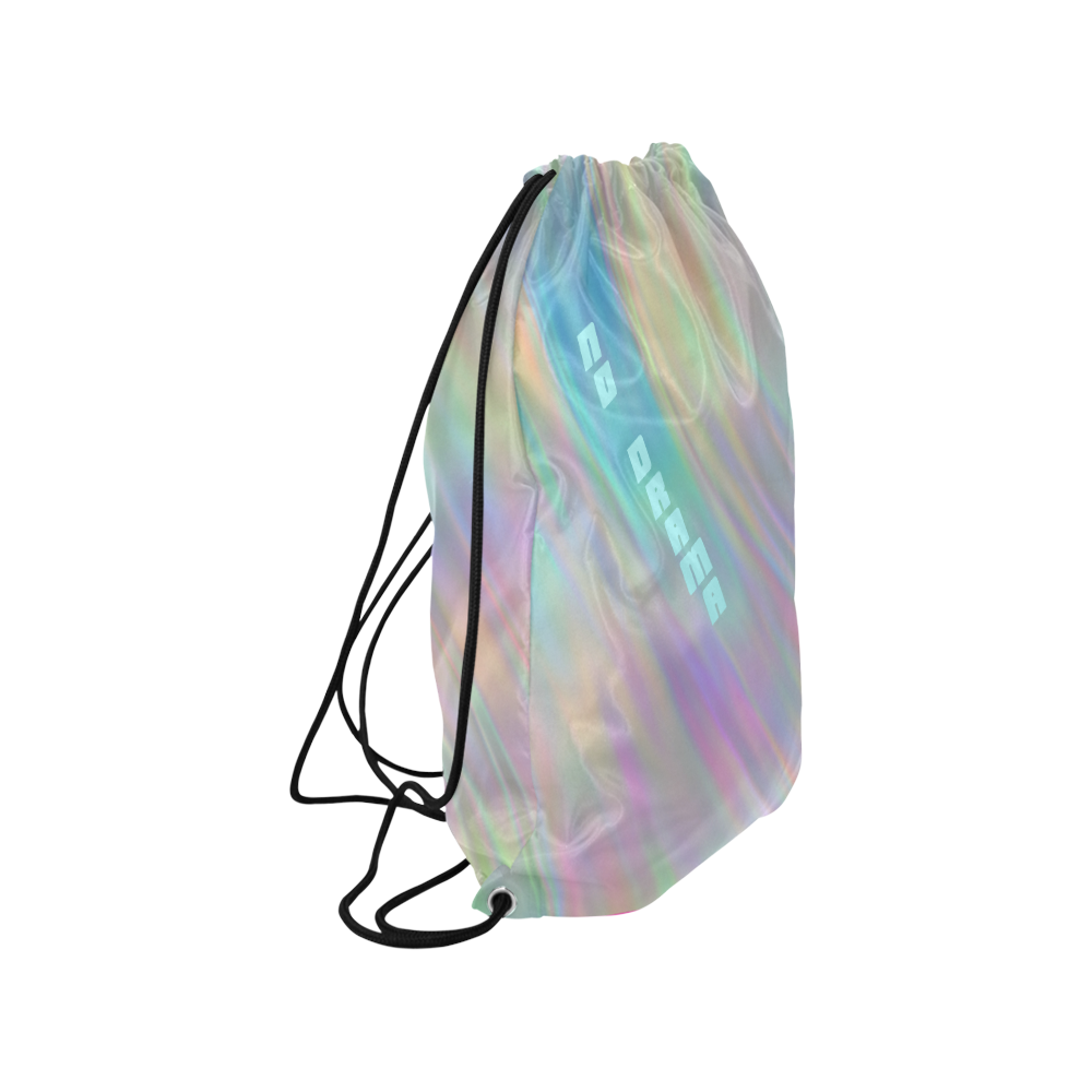 No drama cute iridescent drawstring bag Medium Drawstring Bag Model ...