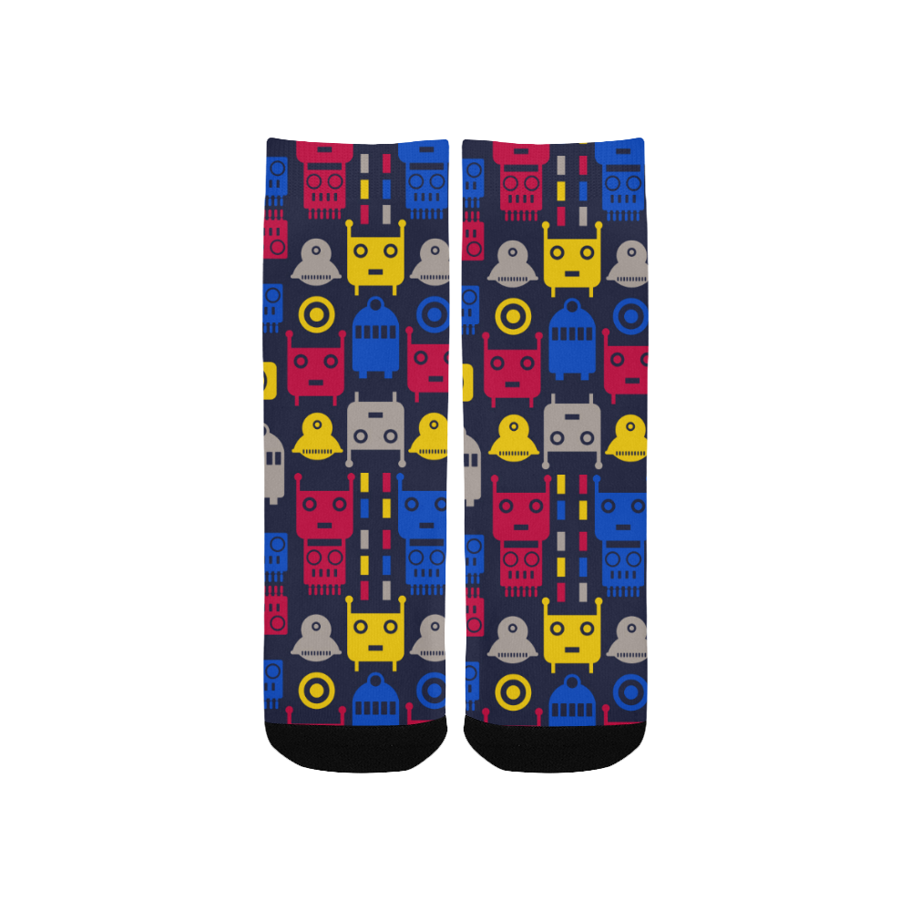 Cartoon Robots Kids' Custom Socks | ID: D4799703