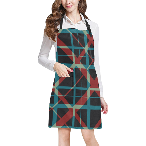 Classic style plaid pattern design All Over Print Apron | ID: D3336401