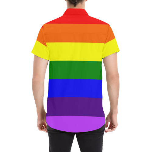 Rainbow Flag (Gay Pride - LGBTQIA+) Men's All Over Print Short Sleeve ...