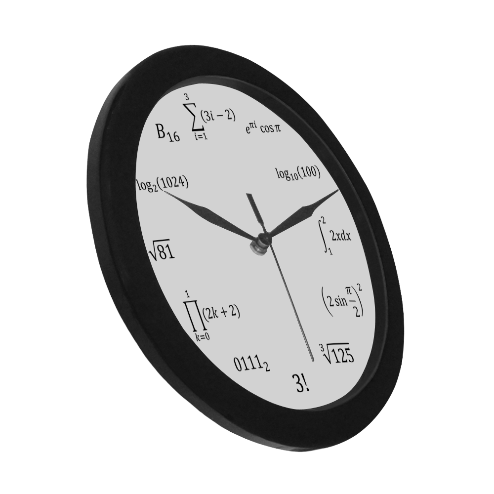 Math Equations and Notation Circular Plastic Wall clock | ID: D3470773