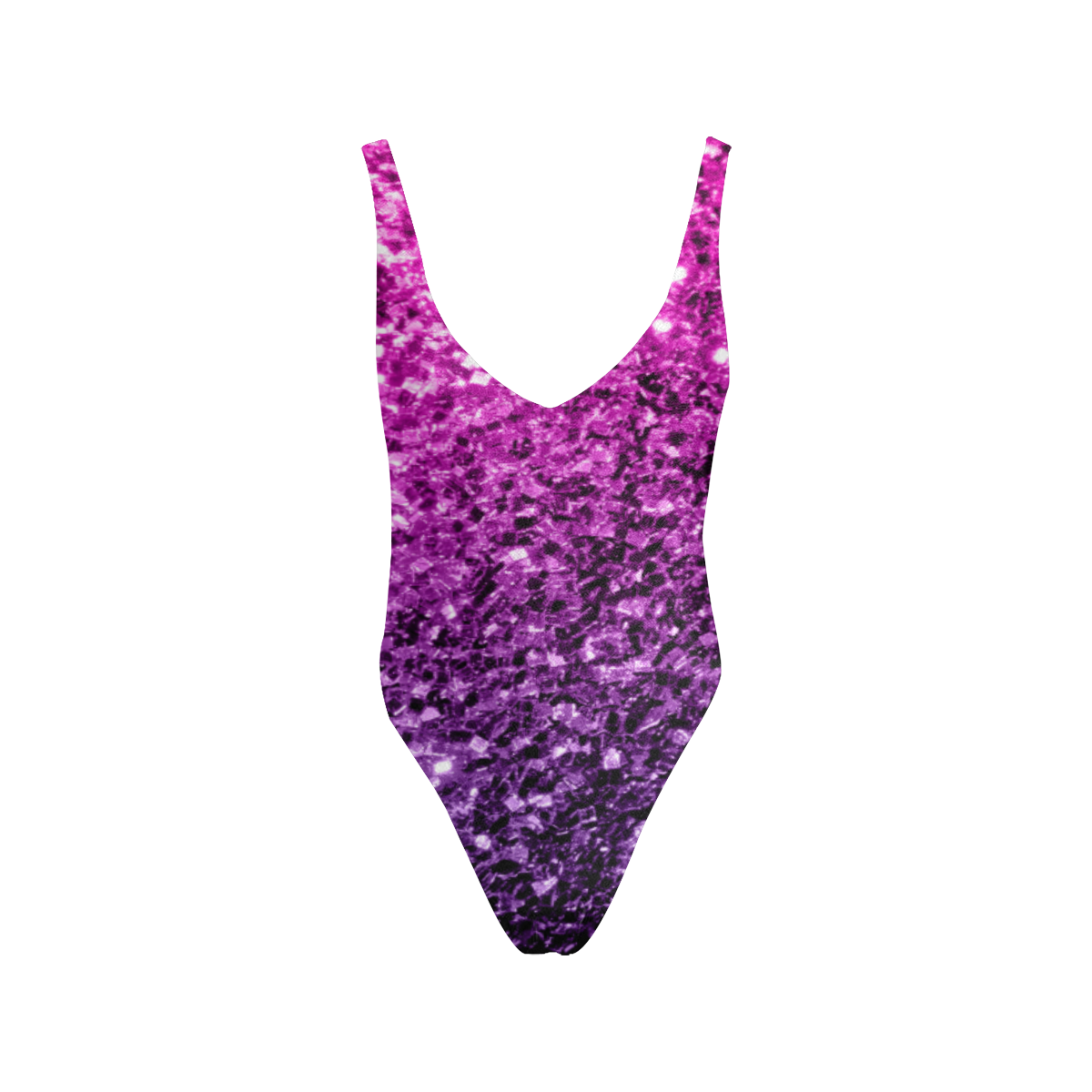 Beautiful Purple Pink Ombre glitter sparkles Sexy Low Back One-Piece ...