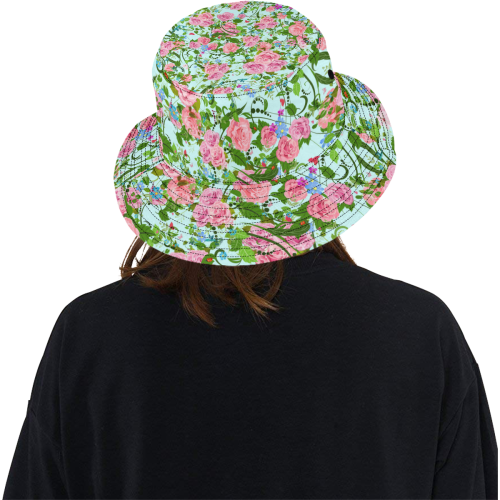 Pink Flower All Over Print Bucket Hat | ID: D3316173