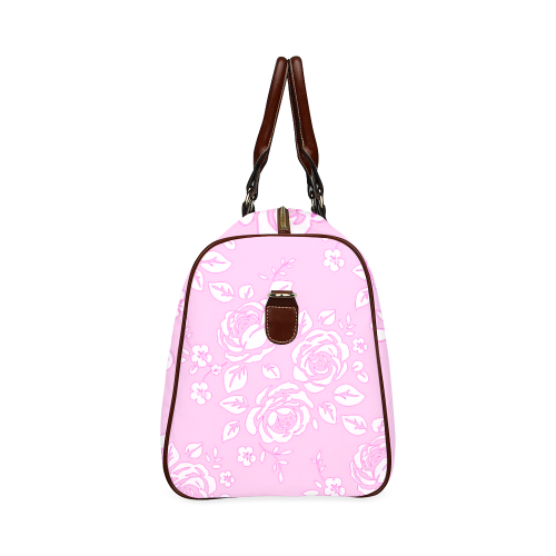 Retro Roses Pink Waterproof Travel Bag/Large (Model 1639) | ID: D3690783