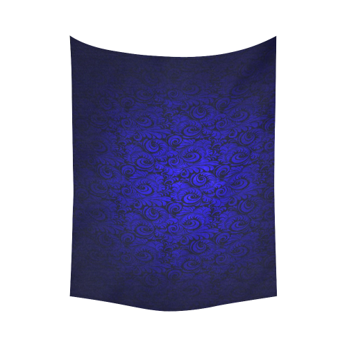 Vintage Gothic Royal Blue Vampire Leaf Print Cotton Linen Wall Tapestry ...