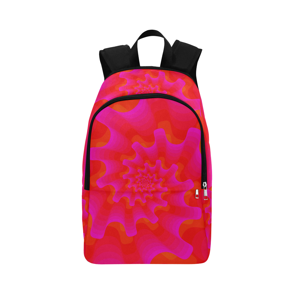 Pink red spiral Fabric Backpack for Adult (Model 1659) | ID: D2529315