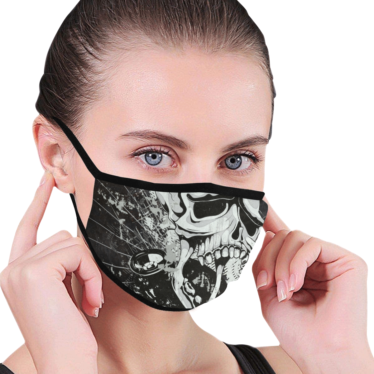 Dark Gothic Skull Mouth Mask | ID: D4973712
