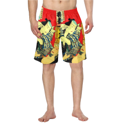 Two sumo wrestlers Men's Swim Trunk/Large Size (Model L21) | ID: D3124633