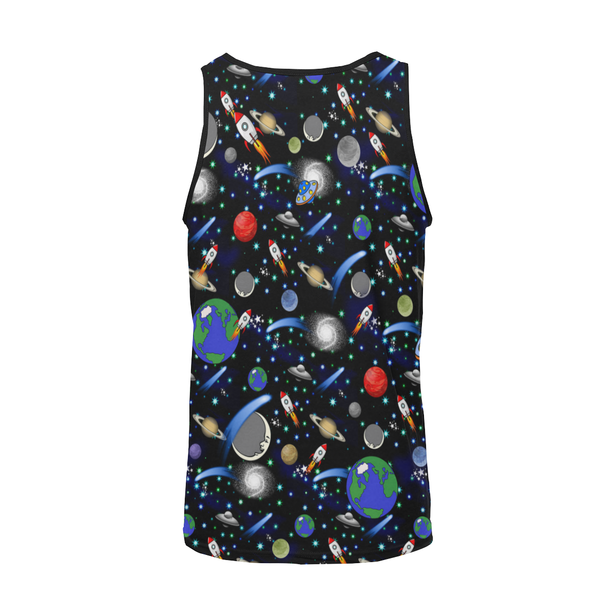 Galaxy Universe - Planets, Stars, Comets, Rockets Men's All Over Print ...