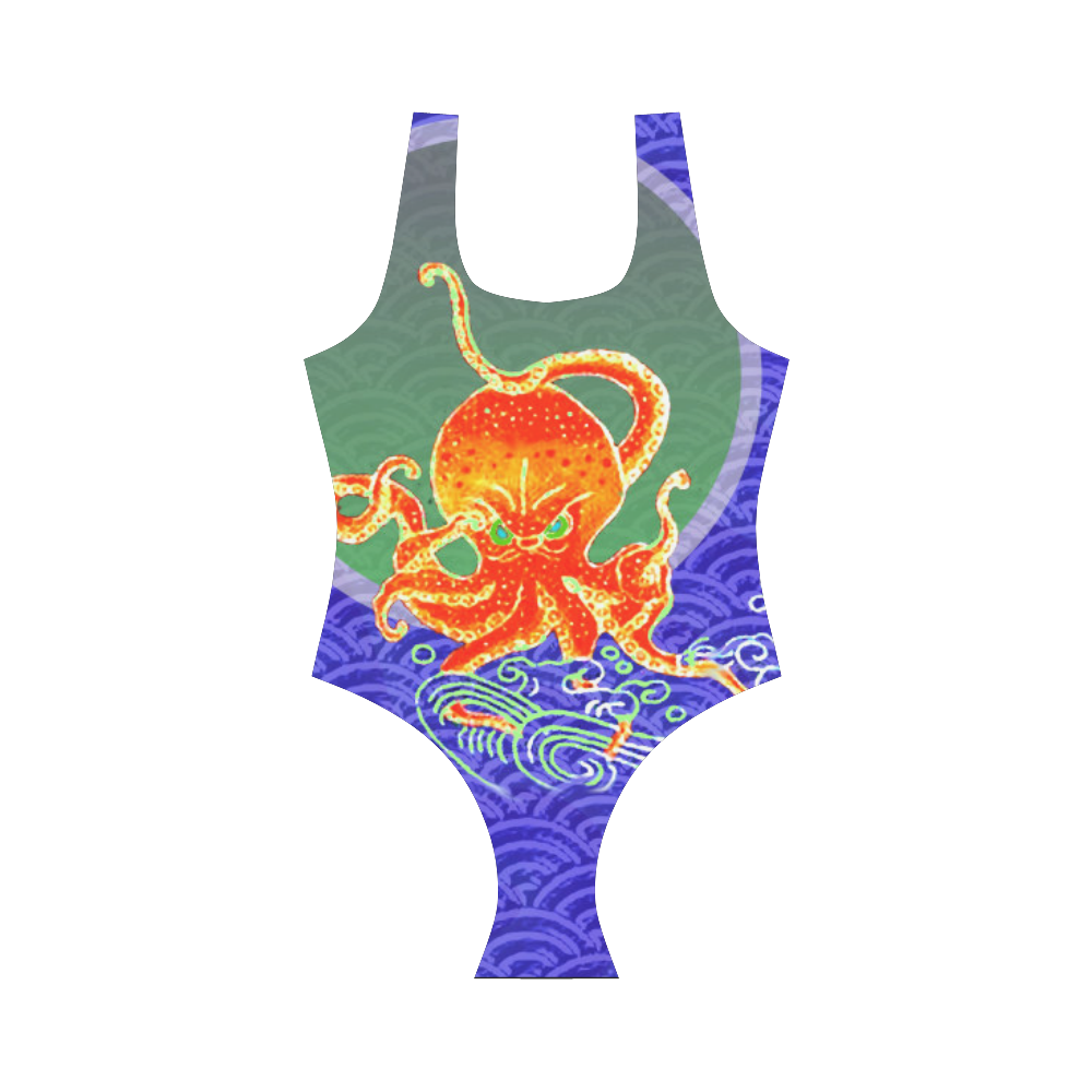 The Lowest of Low Japanese Angry Octopus Vest One Piece Swimsuit (Model ...
